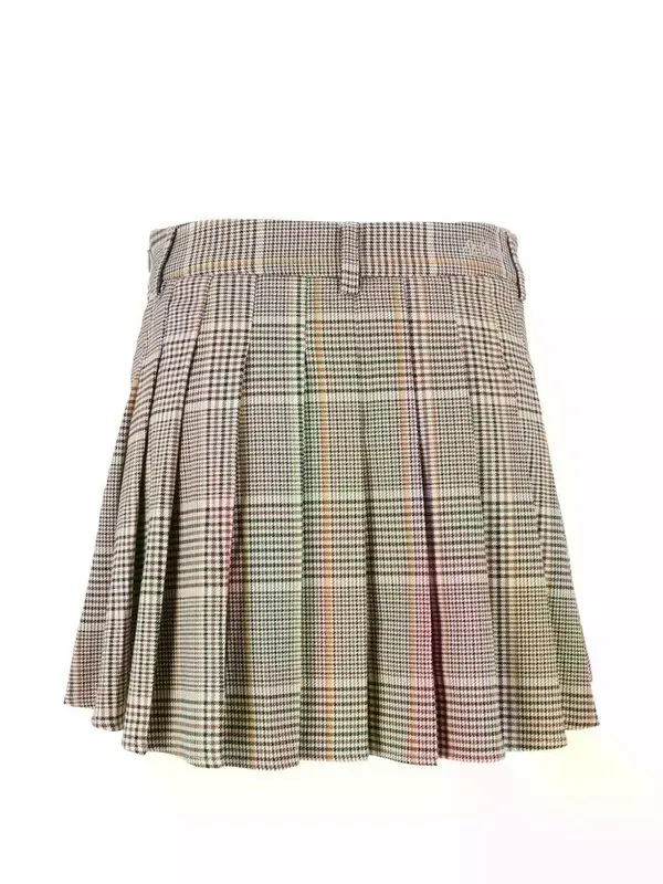 MC2 SAINT BARTH Pleated Check Skirt