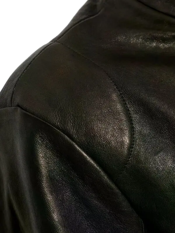 POST ARCHIVE FACTION Rider Stand-collar Leather Jacket