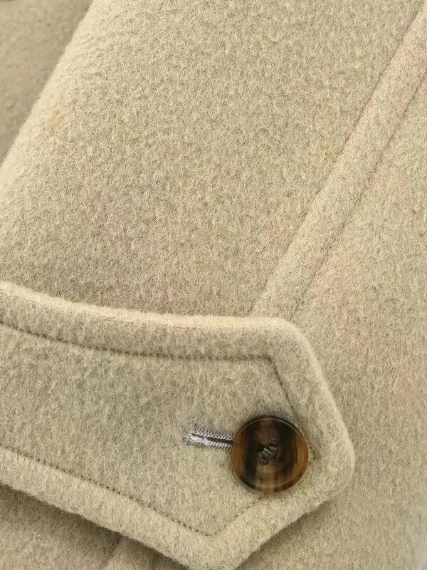 Burberry Shearling-collar Wool Coat