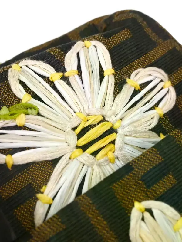 Fendi Zucca Floral-embroidered Shoulder Bag