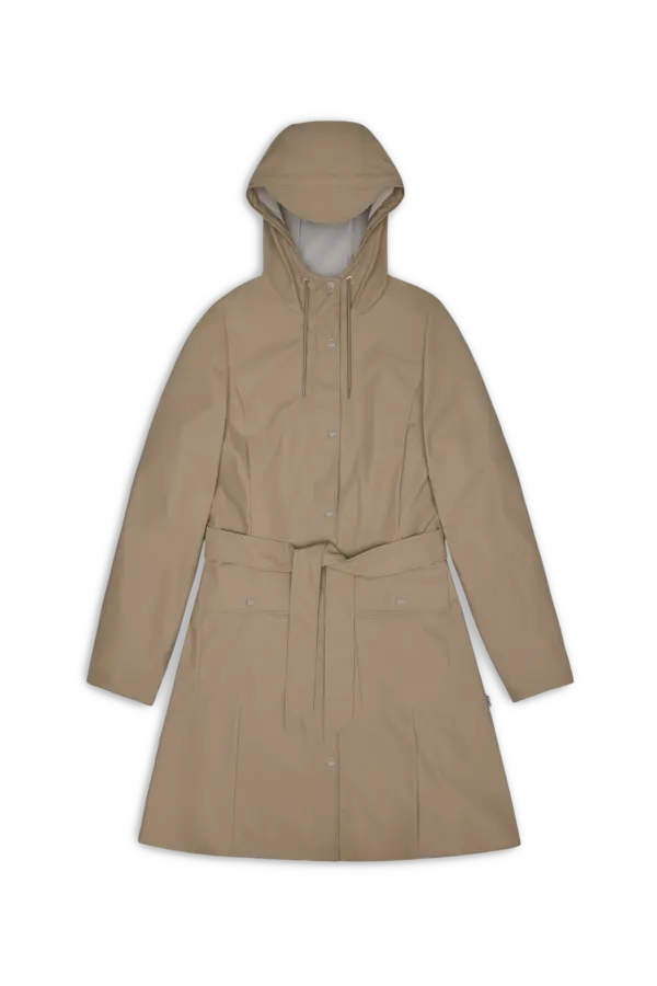 Rains Curve Long Jacket - Navy
