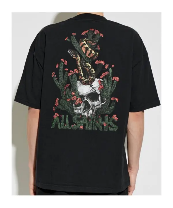 ALLSAINTS Skull-print Snake-print T-shirt