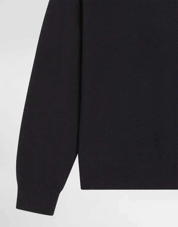 Dolce & Gabbana Stockinette Knit Crew Neck Sweater