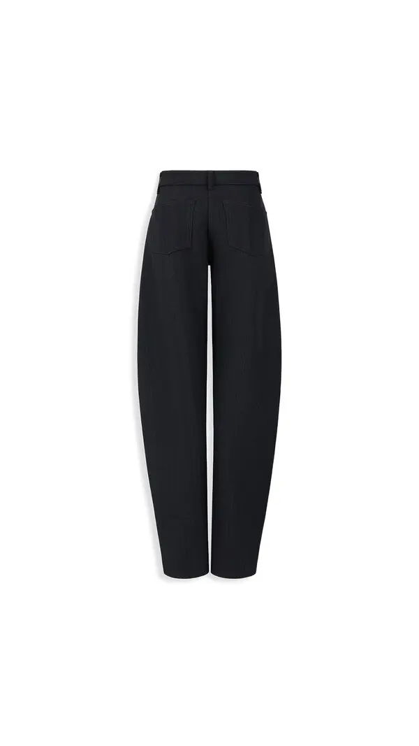 Alaïa Round Wool Denim Pants