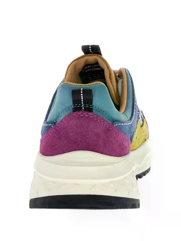FLOWER MOUNTAIN Suede-panelled Multicolour Sneakers - Blue