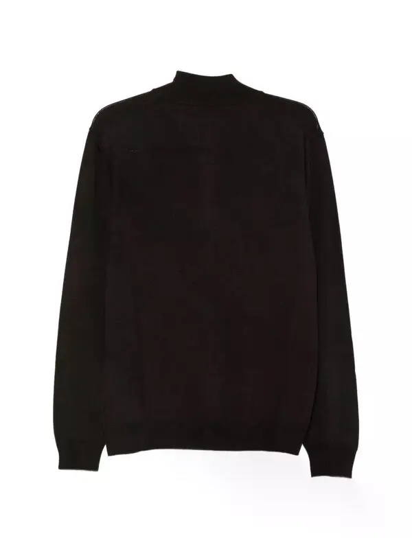 Corneliani Zip-up Embroidered-logo Cardigan