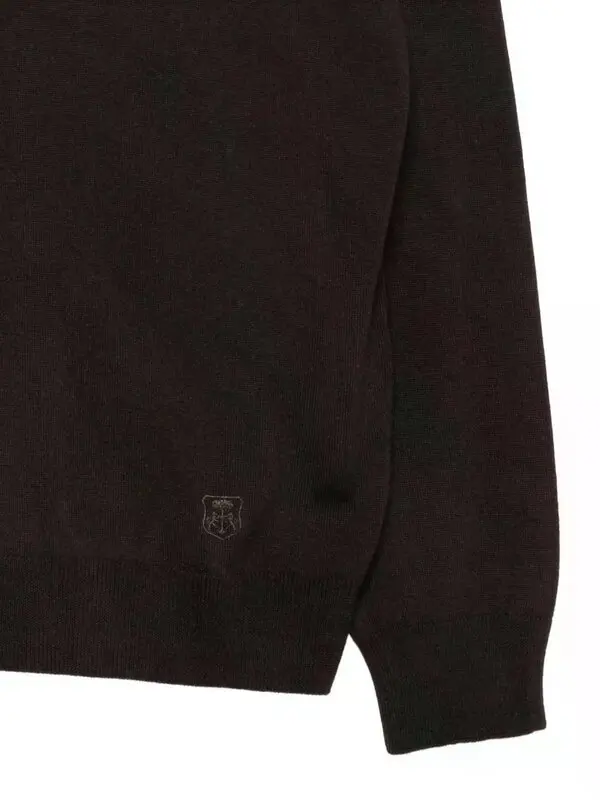 Corneliani Zip-up Embroidered-logo Cardigan