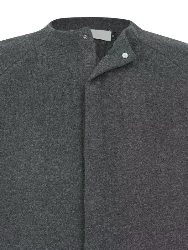AMOMENTO Rounded-sleeve Cardigan - Grey