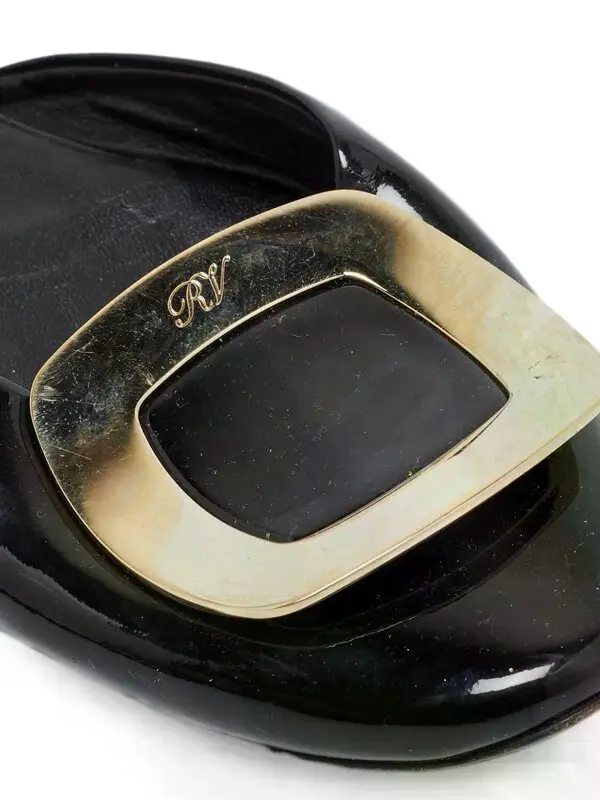 ROGER VIVIER Patent Leather Ballet Flats - Black