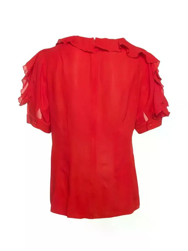 Alexander McQueen Ruffled Crepe Blouse