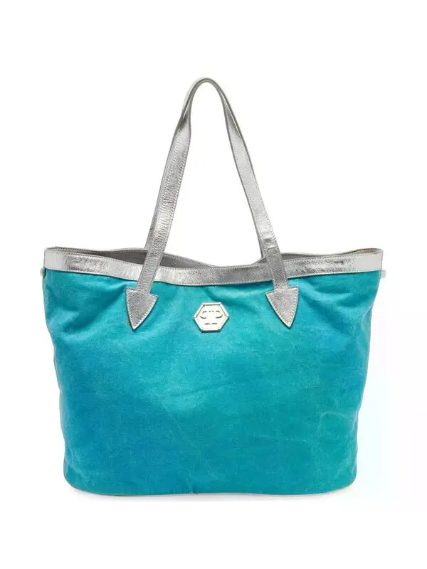 Philipp Plein Skull-patch Crystal-embellished Tote Bag