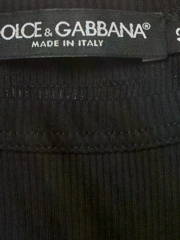 Dolce & Gabbana Rib-knit Sleeveless Tank Top - Black