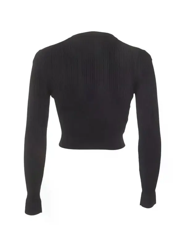 Miu Miu Rib-knit Logo-appliqué Cardigan