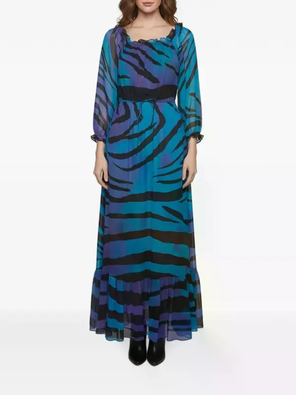Diane Von Furstenberg Abstract-print Ruffled Maxi Dress
