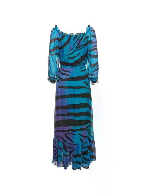 Diane Von Furstenberg Abstract-print Ruffled Maxi Dress