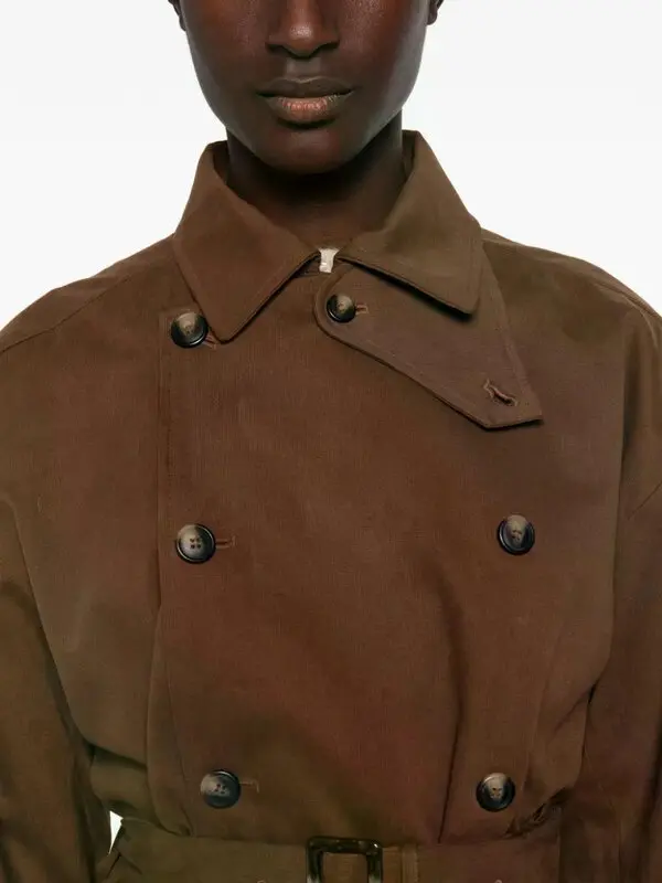 DÔEN Wolfe Double-breasted Trench Coat - Brown
