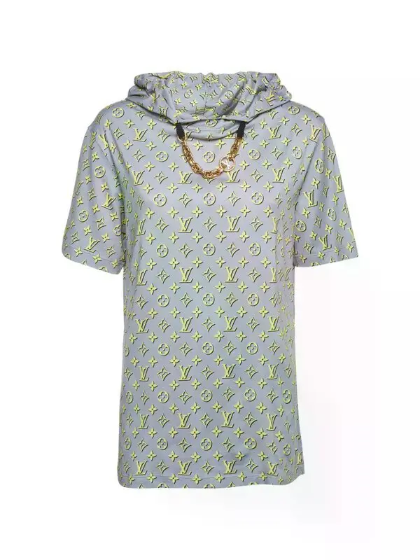 LOUIS VUITTON Monogram-pattern Hooded T-shirt