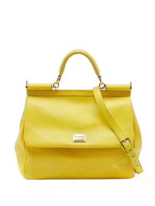 Dolce & Gabbana Large Miss Sicily Tote Bag - Yellow