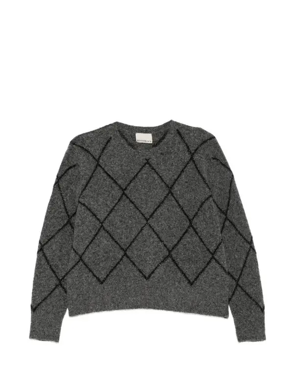 PENNYBLACK Argyle Sequin-embellished Sweater