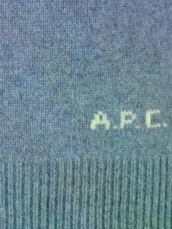 A.p.c. Logo-knit Crew-neck Sweater