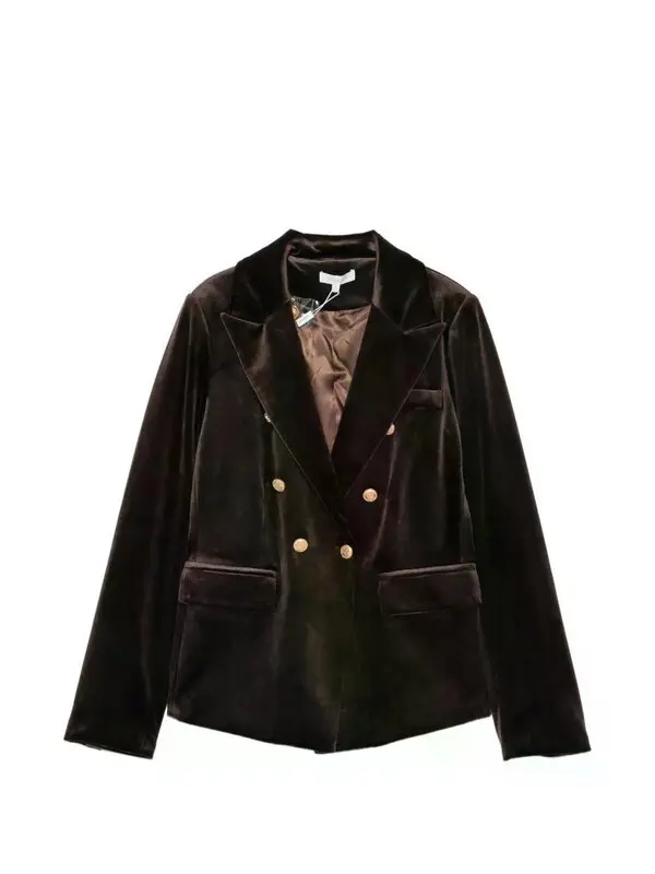 PAPER LACE Double-breasted Velvet Jacket