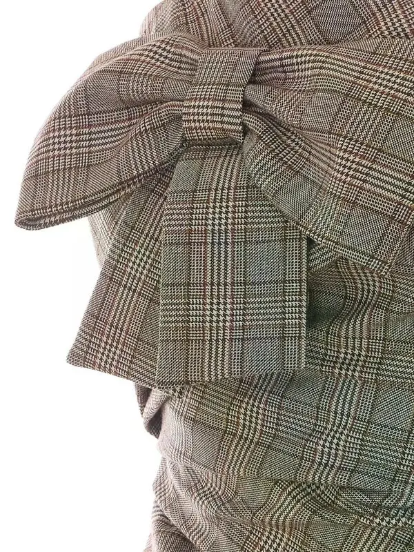 ANIYE BY Cleo Bow-detail Checked Dress