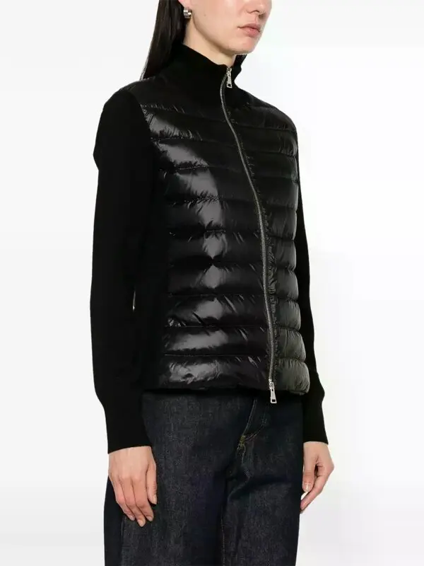Moncler Quilted-panel Zip-up Puffer Jacket