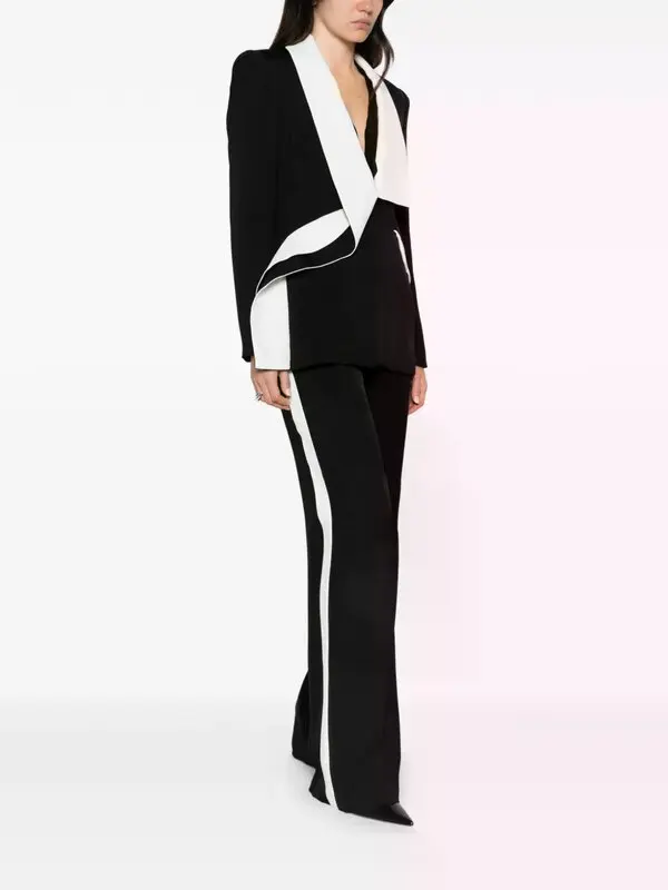 BABYLONE PARIS Side-stripe Wide-leg Trousers