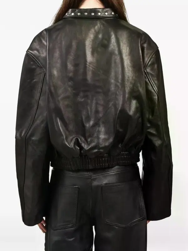 EARTHLING COLLECTIVE Davidson Studded Leather Jacket