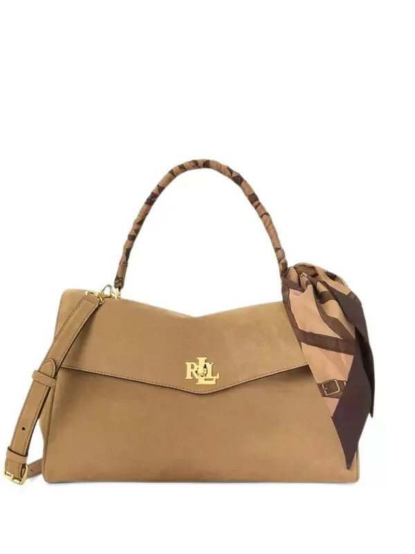 Ralph Lauren Small Farrah Suede Tote Bag