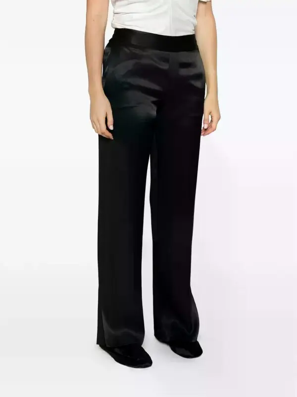LISA YANG Satin-finish Trousers - Black