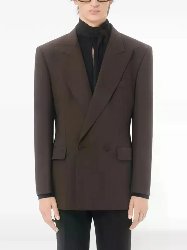 Valentino Garavani Double-breasted Jacket In Light Double Wool
