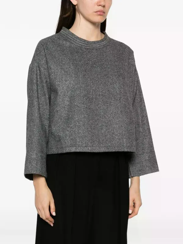 Antonelli Firenze Bead-embellished Melange-effect Sweater