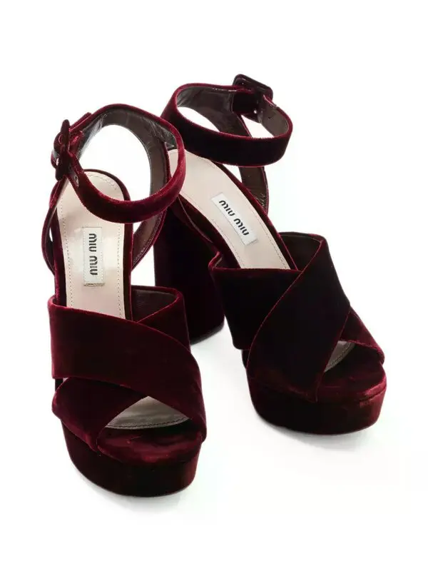 Miu Miu Criss-cross Platform Sandals