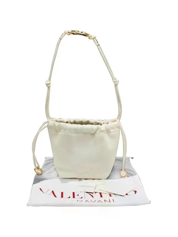 Valentino Garavani Vlogo Pouf Leather Mini Bucket Bag