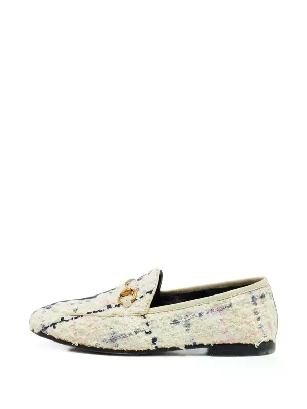 Gucci Jordaan Horsebit Tweed Loafers - Neutrals