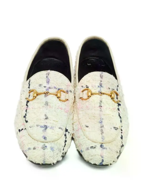 Gucci Jordaan Horsebit Tweed Loafers - Neutrals