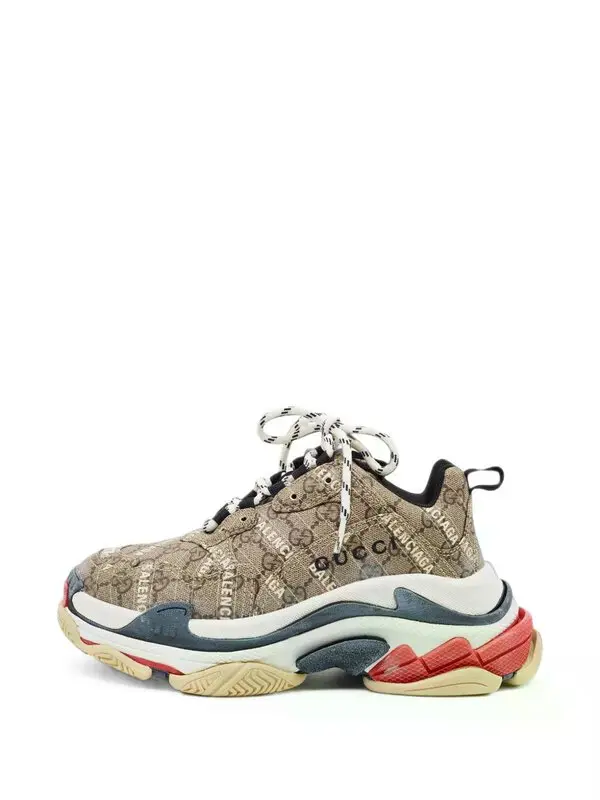 Balenciaga Triple S Gg Supreme Lace-up Sneakers - Neutrals