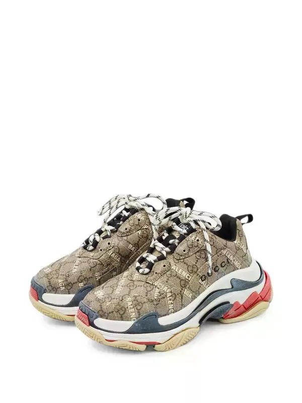 Balenciaga Triple S Gg Supreme Lace-up Sneakers - Neutrals