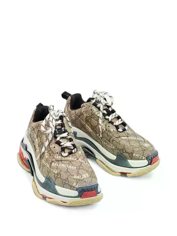 Balenciaga Triple S Gg Supreme Lace-up Sneakers - Neutrals