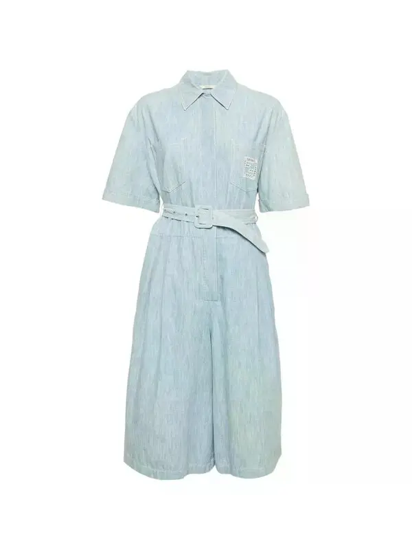 Fendi Logo-embroidered Belted Jumpsuit