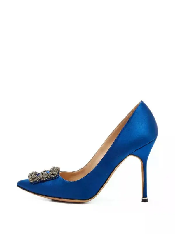 Manolo Blahnik Hangisi Crystal-embellished Pumps