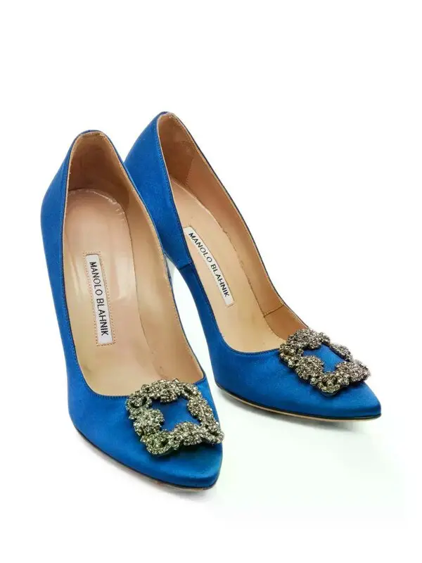 Manolo Blahnik Hangisi Crystal-embellished Pumps