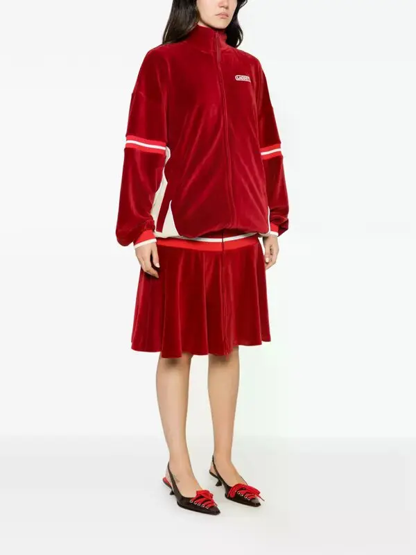 Lacoste Zip-up Velvet Mini Dress