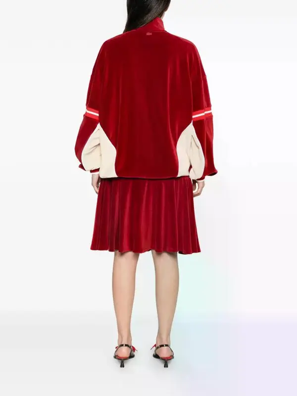 Lacoste Zip-up Velvet Mini Dress