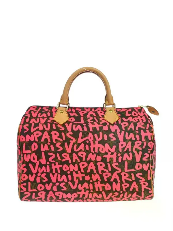 LOUIS VUITTON 2008 Monogram Graffiti Speedy Tote Bag