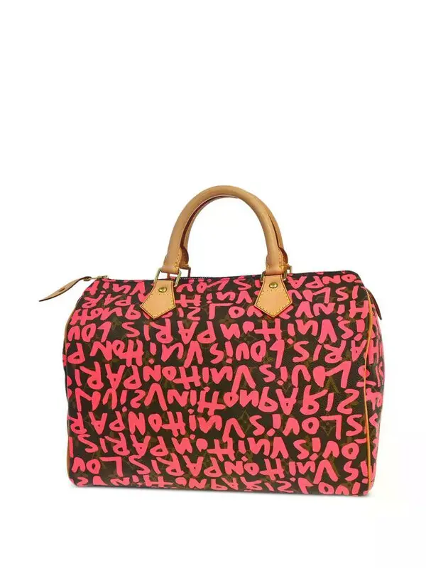 LOUIS VUITTON 2008 Monogram Graffiti Speedy Tote Bag