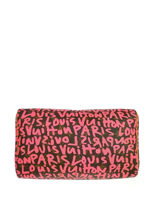 LOUIS VUITTON 2008 Monogram Graffiti Speedy Tote Bag