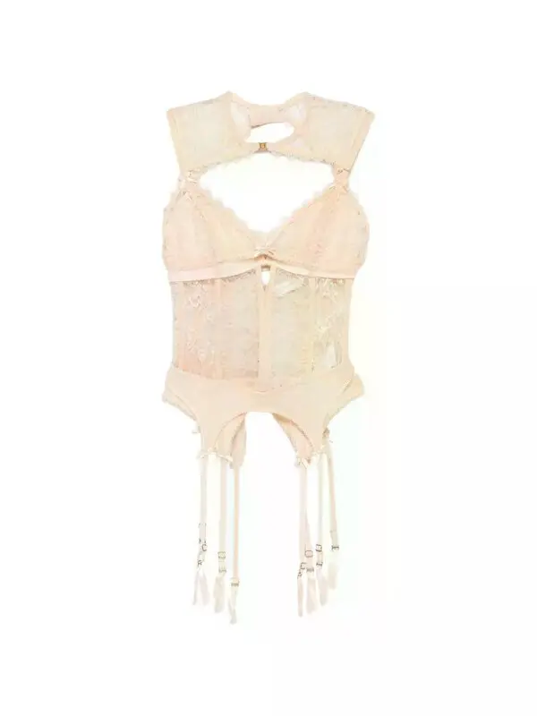 Zimmermann Lace-trim Corset Top - Neutrals