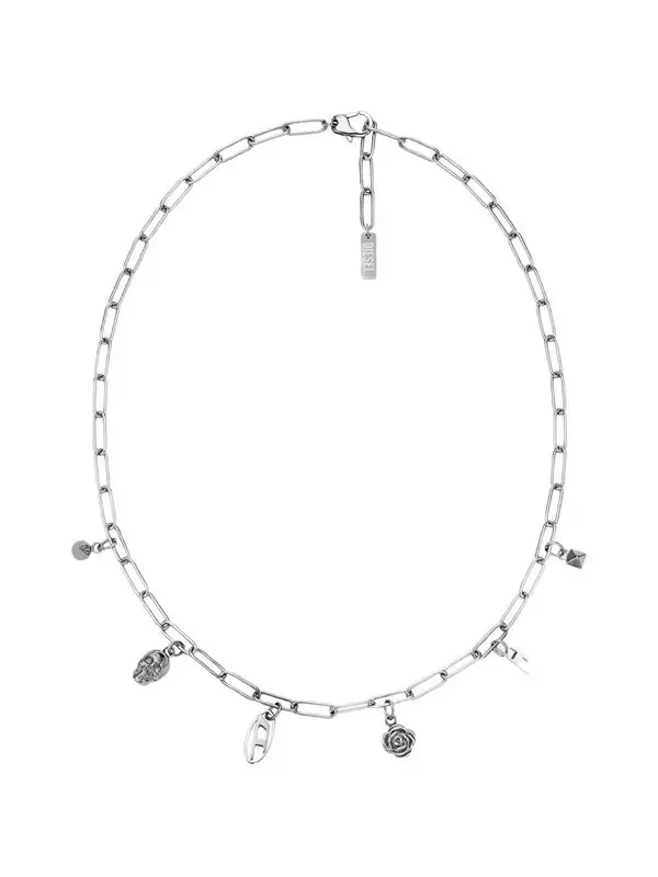 DIESEL® Stainless Steel Charm Necklace